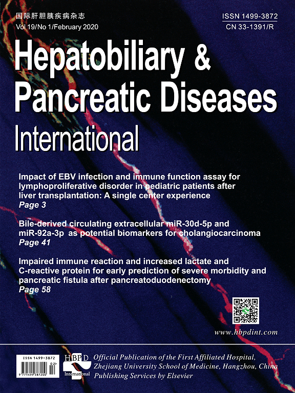 HEPATOBILIARY & PANCREATIC DISEASES INTERNATIONAL-常笑医学网